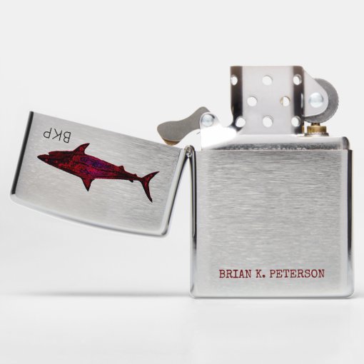 Cool Shark zippo-lighter with name Zippo Lighter | Zazzle