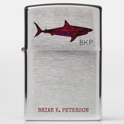 Cool Shark zippo-lighter with name Zippo Lighter | Zazzle