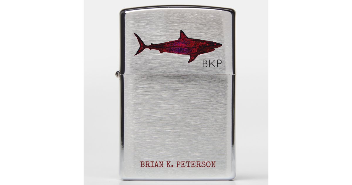 cool shark zippo-lighter with name zippo lighter | Zazzle.com