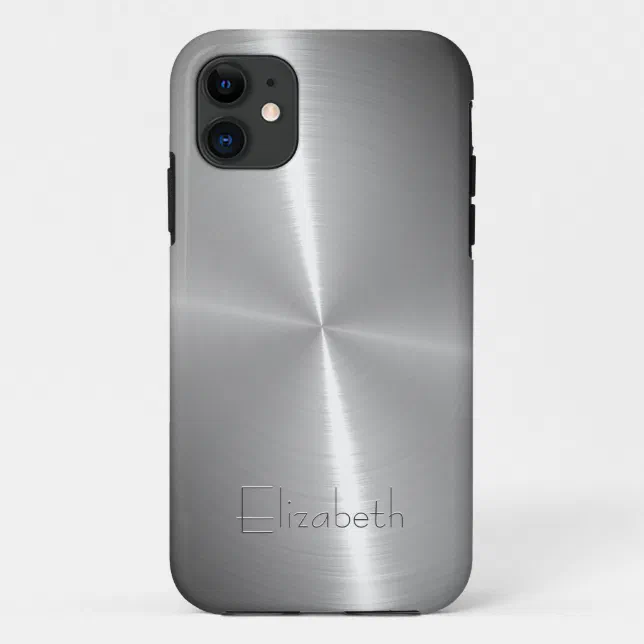 Cool Shiny Radial Steel Metallic Case-Mate iPhone Case | Zazzle