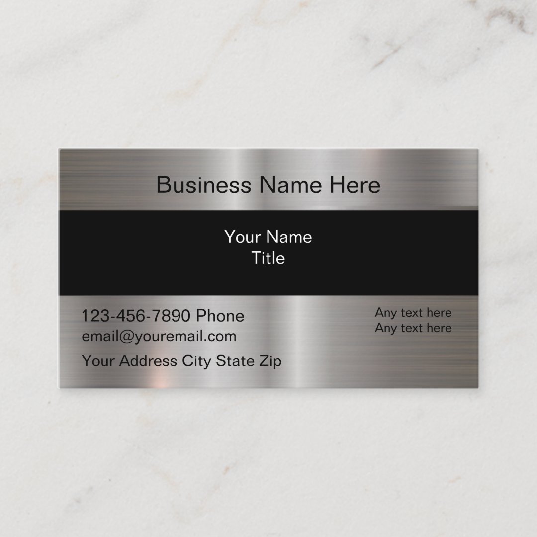 Cool Silver DIgitally Printed Metallic Business Card | Zazzle