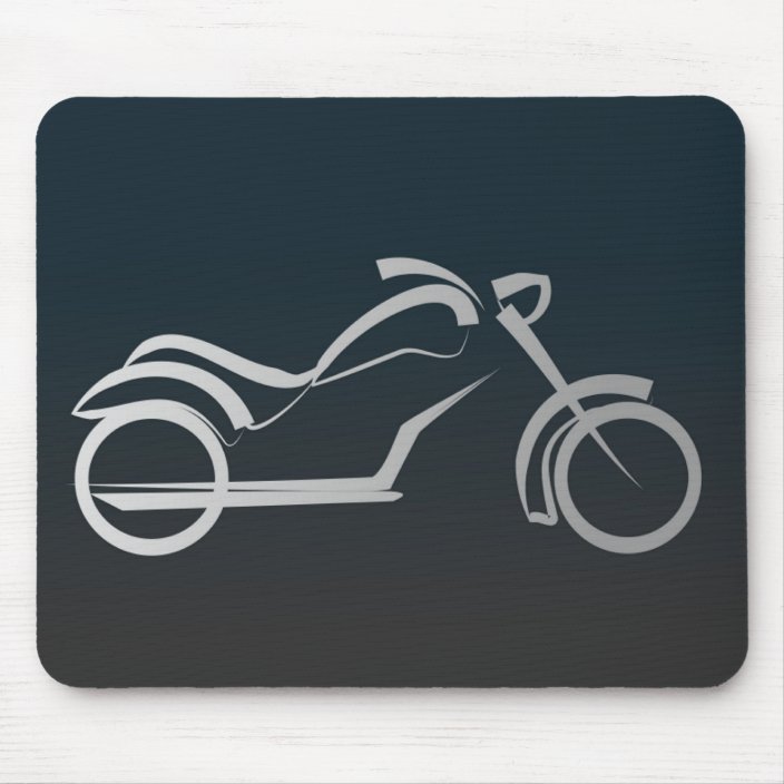Cool Silver Motorcycle Frame on Black Mouse Pad | Zazzle.com