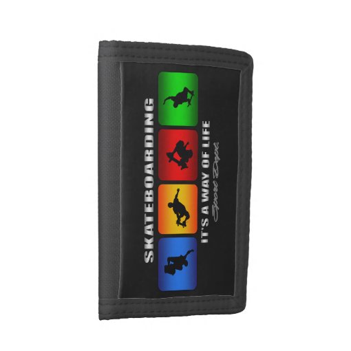 Cool Skateboarding It Is A Way Of Life Trifold Wallet | Zazzle