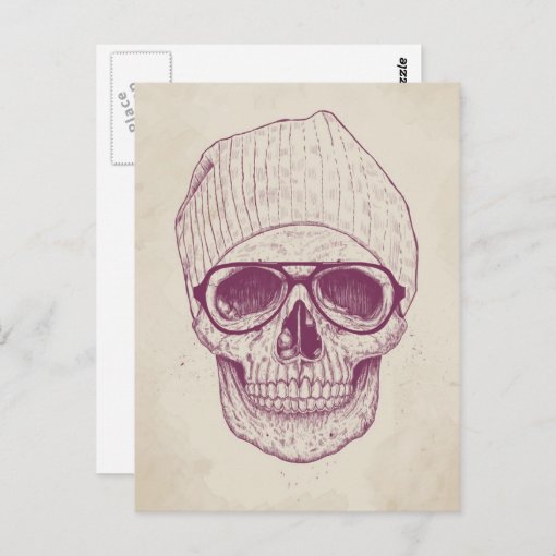 Cool skull postcard | Zazzle