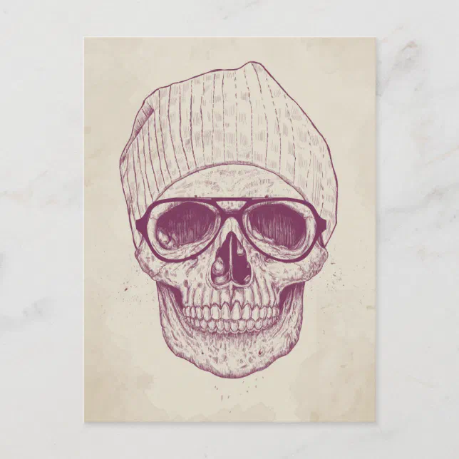 Cool skull postcard | Zazzle