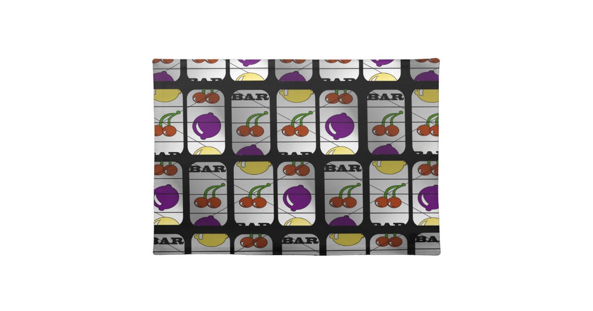 Cool Slot Machine Pattern Cloth Placemat | Zazzle