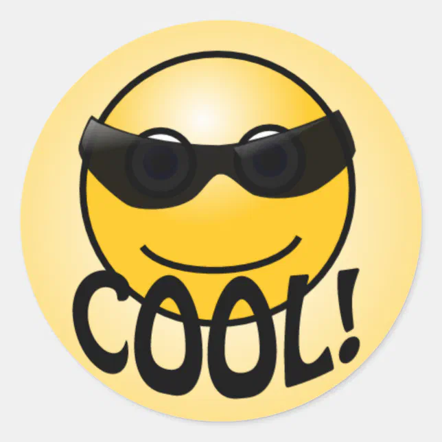 Cool Smile Face in Shades Teacher Grading Stickers | Zazzle