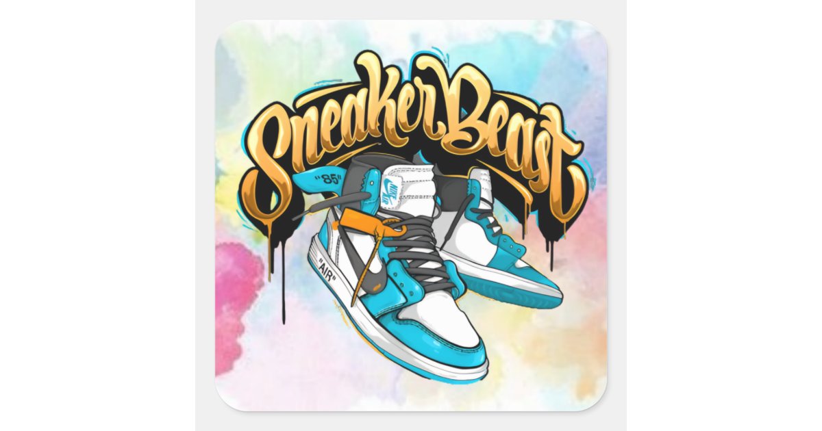cool sneaker glossy sticker | Zazzle