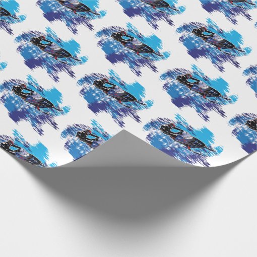 Cool Snowmobile in the Snow Wrapping Paper | Zazzle