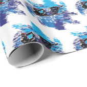 Cool Snowmobiler in the Snow Wrapping Paper | Zazzle