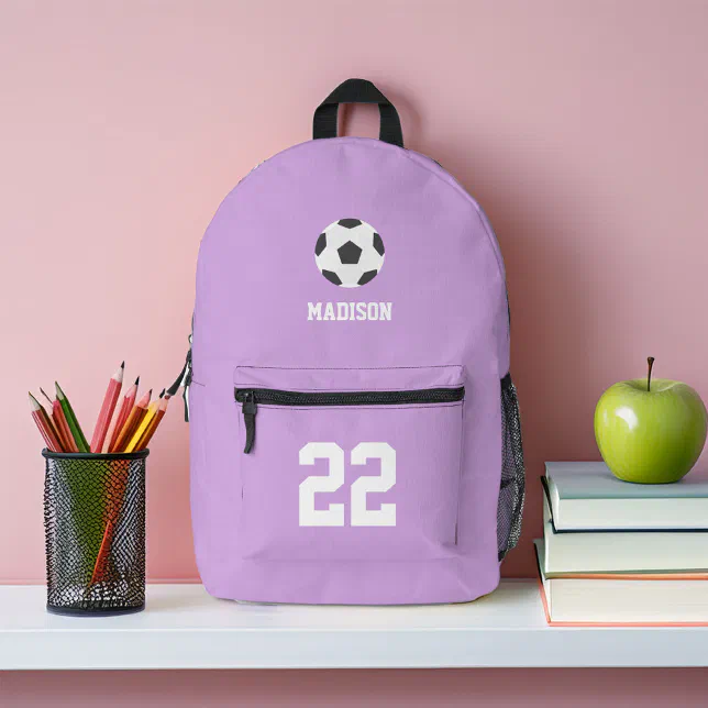 Cool Soccer Themed Personalized Printed Backpack | Zazzle