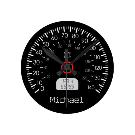Cool Speedometer Personalized Wall Clock | Zazzle.com