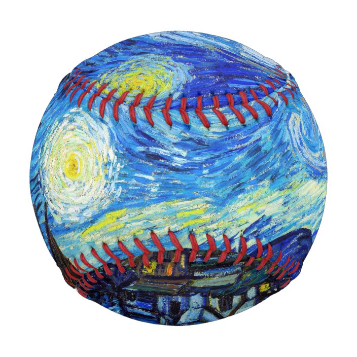 Cool Starry Night Vincent Van Gogh painting art Baseball | Zazzle.com