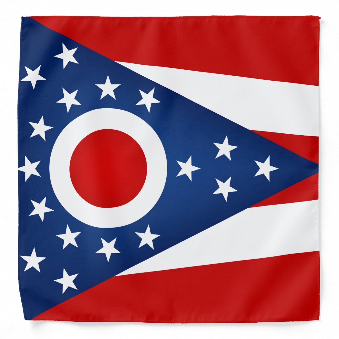 Cool State Of Ohio Flag Fashion Bandana | Zazzle