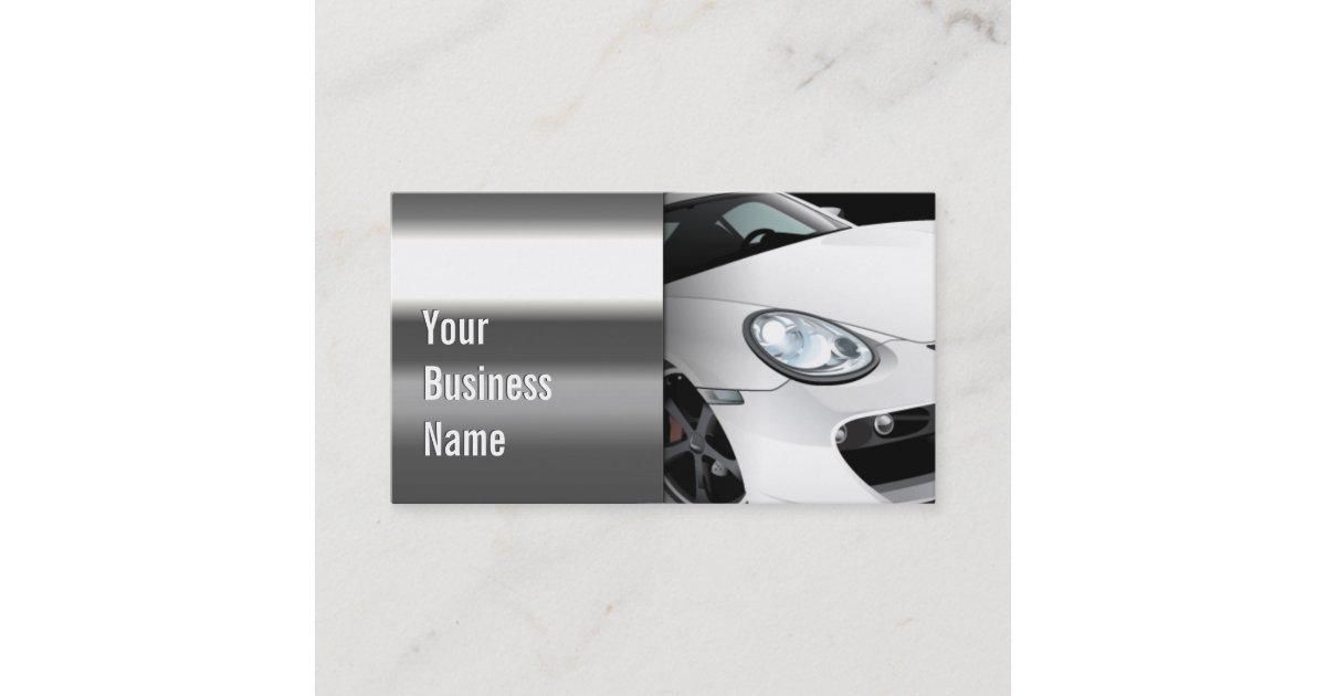 Cool Steel Mobile Auto Detailing Business Card | Zazzle