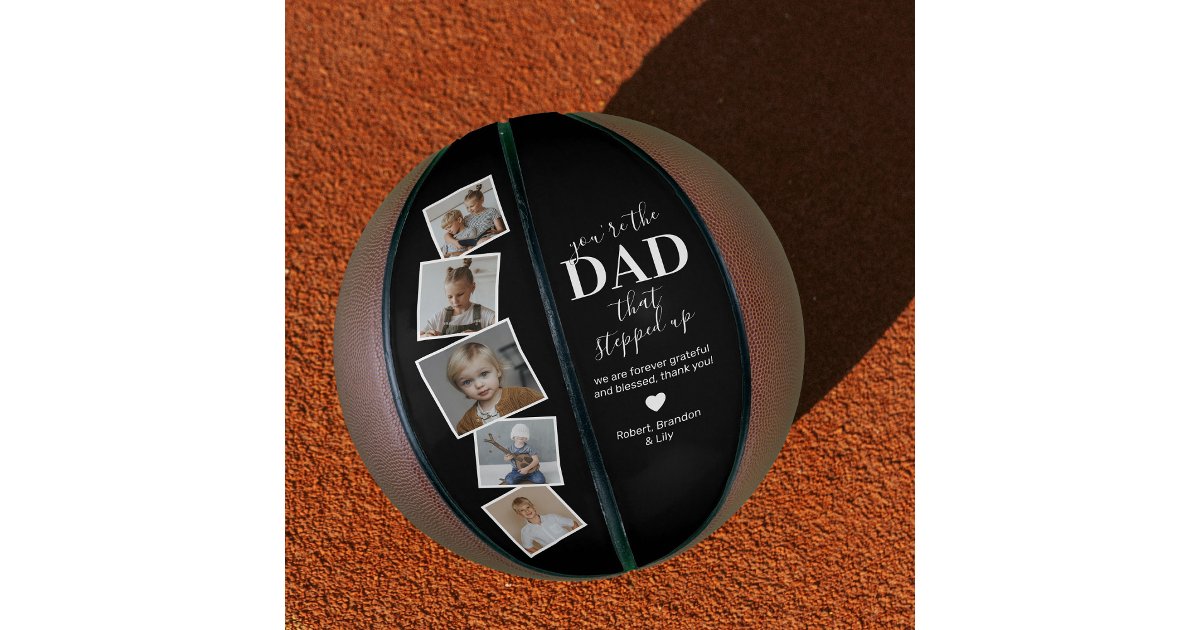 Cool Stepdad Father's Day Photo Basketball | Zazzle