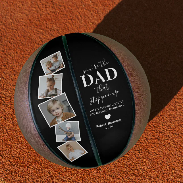 Cool Stepdad Father's Day Photo Basketball | Zazzle