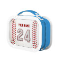 Cool Stitched Baseball Number 24 Lunch Box | Zazzle