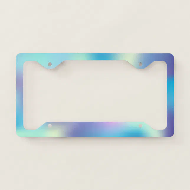 Cool Stylish Blue Holographic License Plate Frame | Zazzle