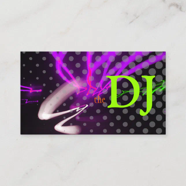 Cool / Stylish neon lights/fluorescent colors Business Card | Zazzle