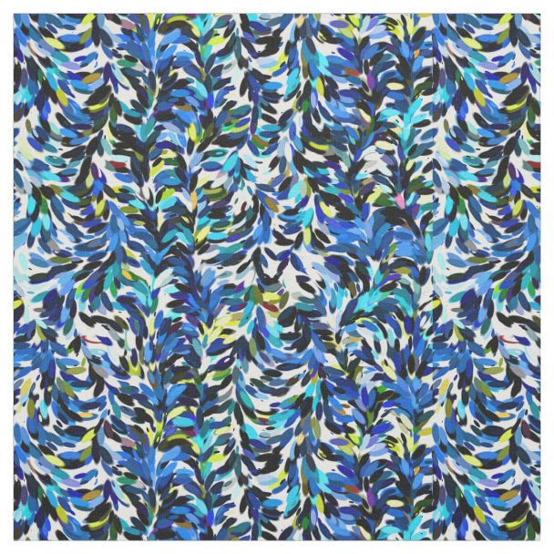Artsy Summer Colors Paint Splatter Pattern Fabric | Zazzle