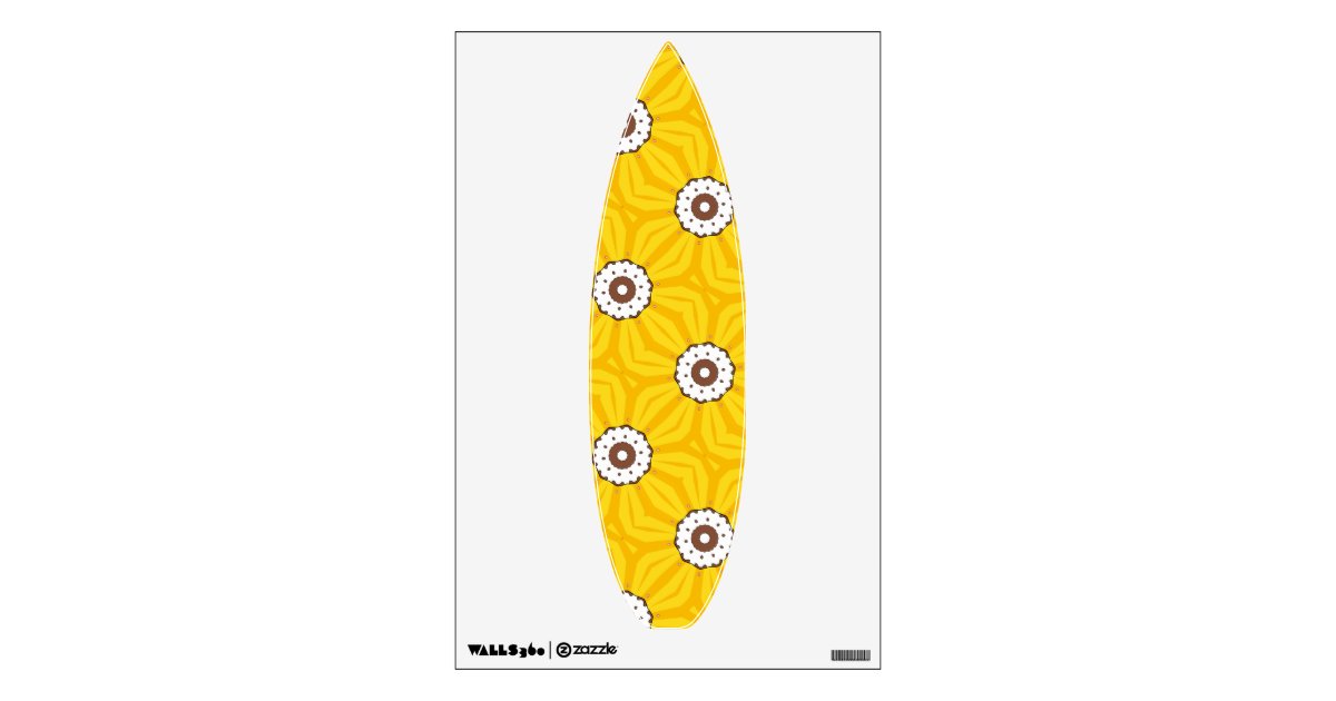 Cool Sunflower Graphic Surfboard Decals | Zazzle