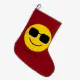 Cool Sunglasses Emoji Guy Large Christmas Stocking | Zazzle