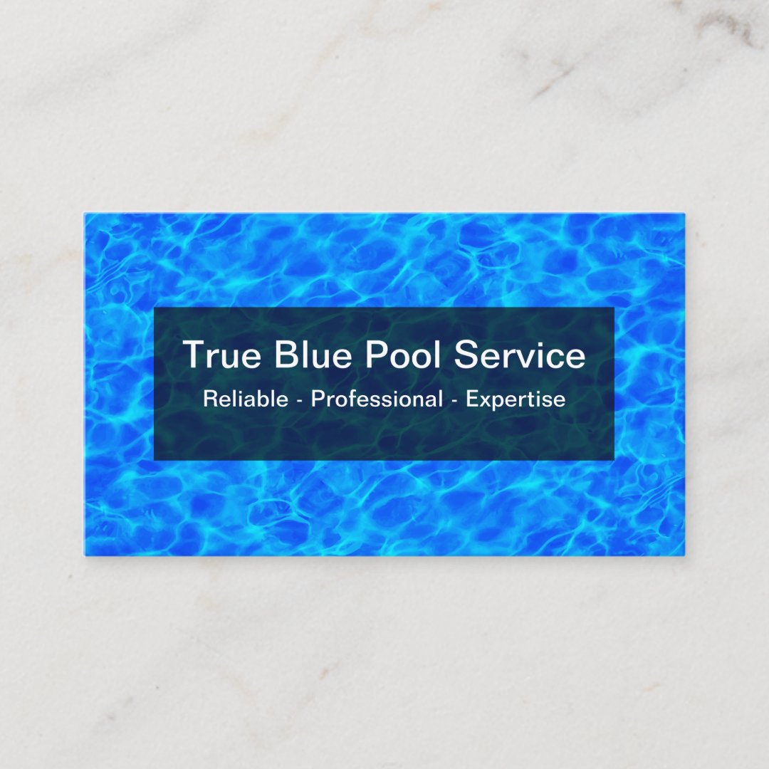 Cool Swimming Pool Water Design Business Card | Zazzle