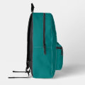 Cool Teal Modern Minimalist Trendy Personalized Printed Backpack | Zazzle
