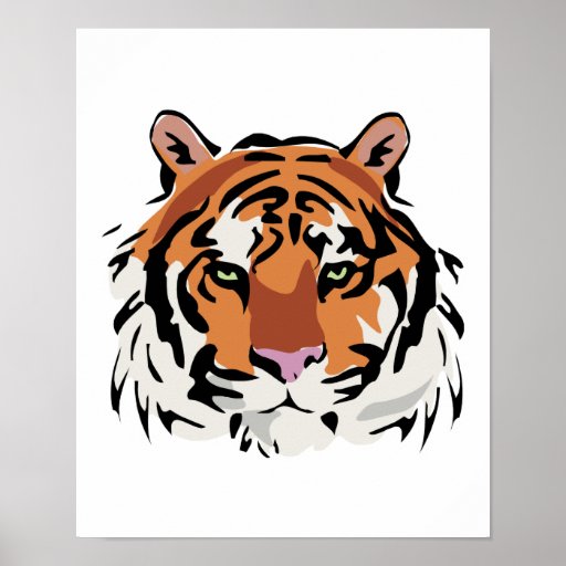 cool tiger face design print | Zazzle