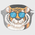 Cool Tiger Face With Sunglasses Face Shield | Zazzle