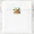Cool tiki party add text square sticker | Zazzle