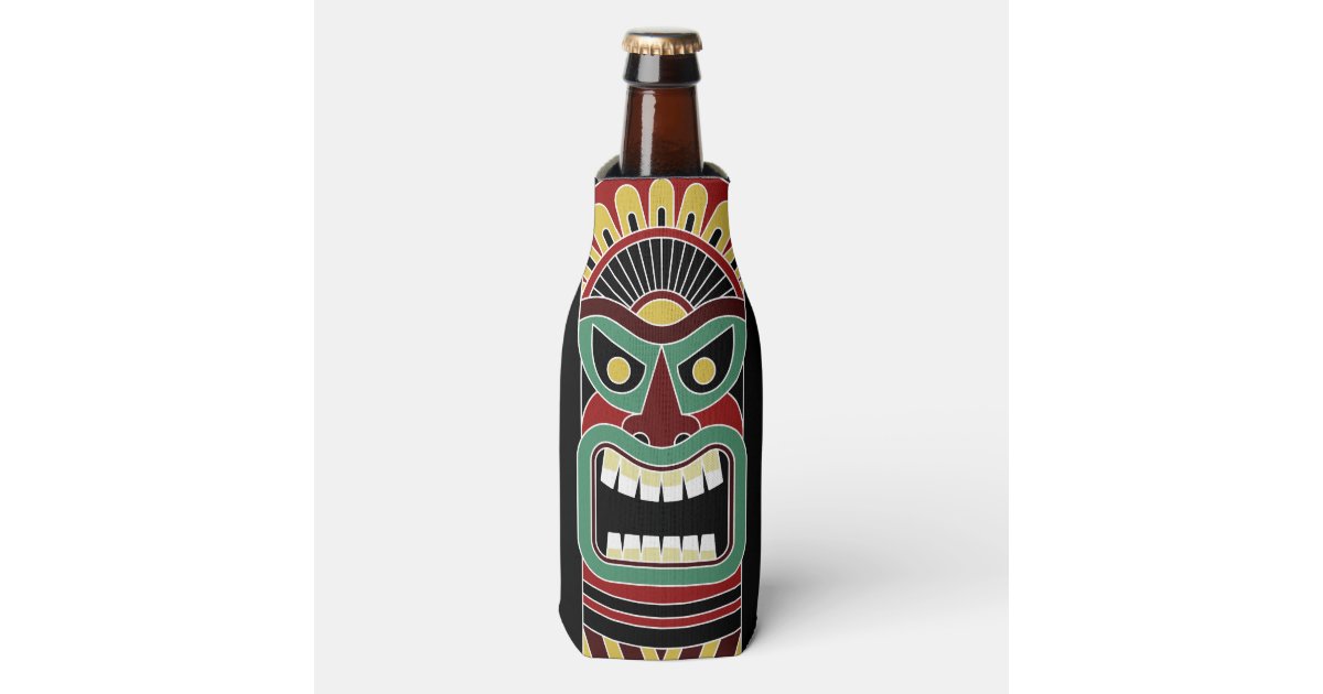 Cool Tiki Totem custom name bottle cooler | Zazzle
