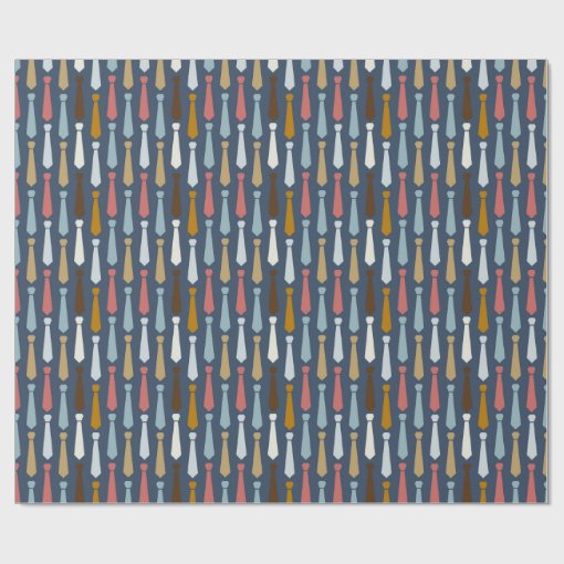 cool tiled tie pattern men wrapping paper | Zazzle