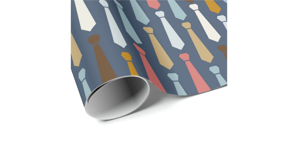 cool tiled tie pattern men wrapping paper | Zazzle