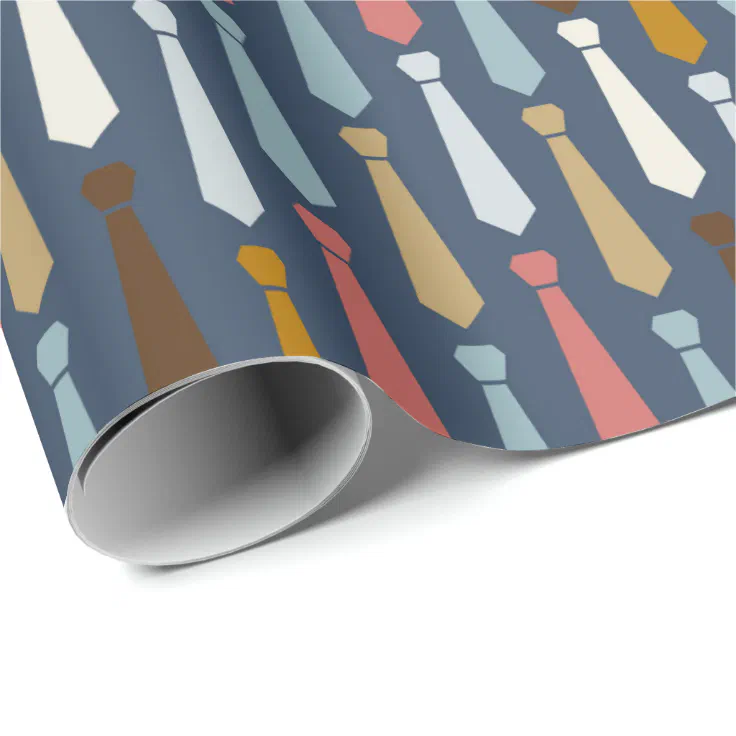 cool tiled tie pattern men wrapping paper | Zazzle