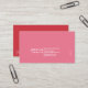 Cool Trendy Modern Cherry Red & Bubblegum Pink Business Card | Zazzle