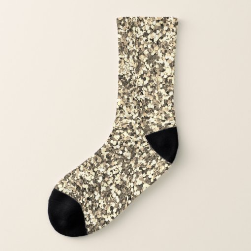 Cool Trendy Shiny Gold Glitter Socks | Zazzle