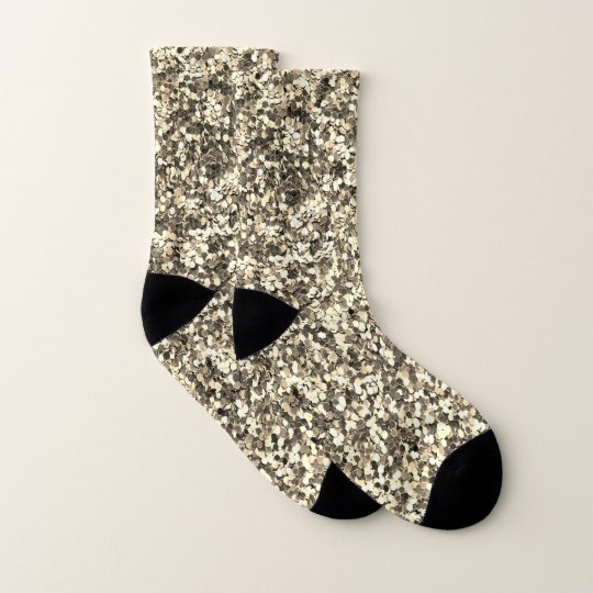 Cool Trendy Shiny Gold Glitter Socks | Zazzle.com