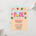 Cool Tropical Summer Pool Party Quinceañera Invitation | Zazzle