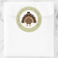 Cool Turkey with sunglasses Happy Thanksgiving Classic Round Sticker ...