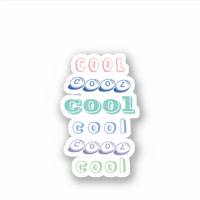 Cool typography for trendy chic sticker | Zazzle