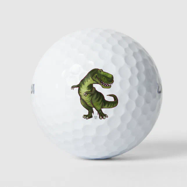 Cool Tyrannosaurus Rex Art Pack of Golf Balls | Zazzle