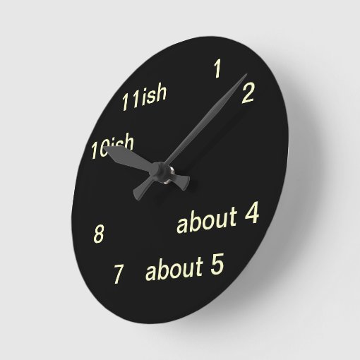 Cool Uber Geek Hipster Black One-ish Clock 2 | Zazzle
