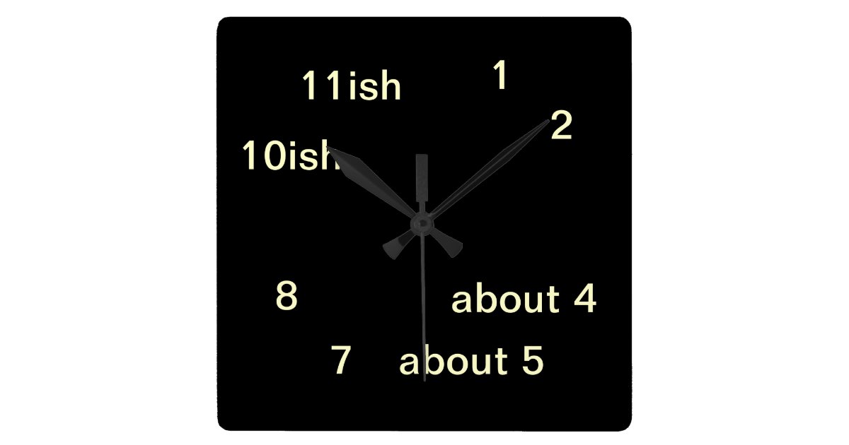 Cool Uber Geek Hipster Black One-ish Clock 3 | Zazzle.com