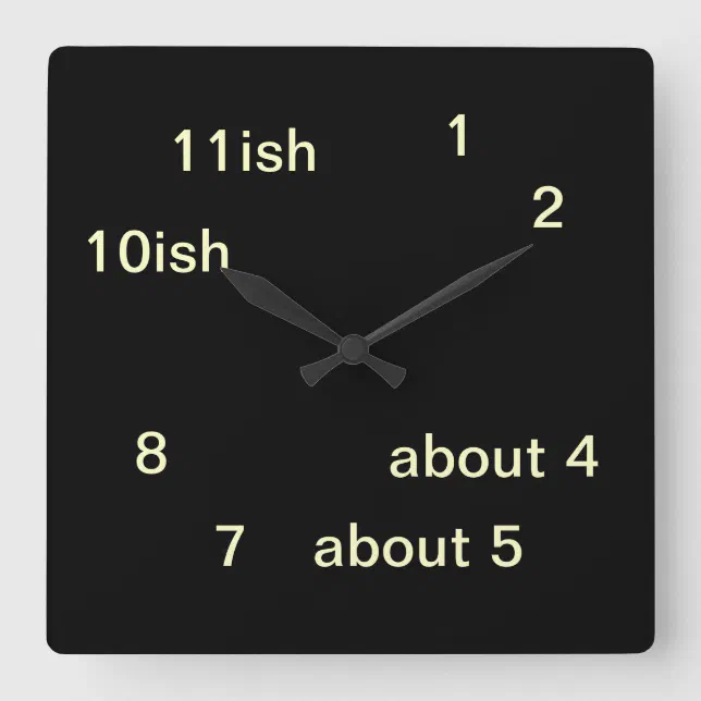 Cool Uber Geek Hipster Black One-ish Clock 3 | Zazzle