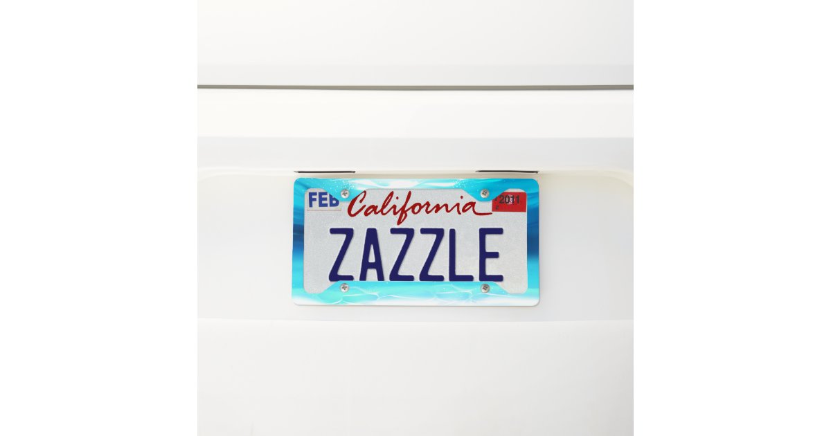 Cool Underwater Background License Plate Frame | Zazzle