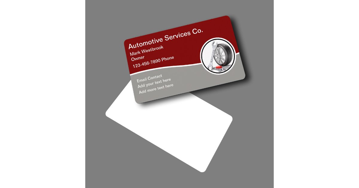 Cool Unique Automotive Theme Business Cards | Zazzle