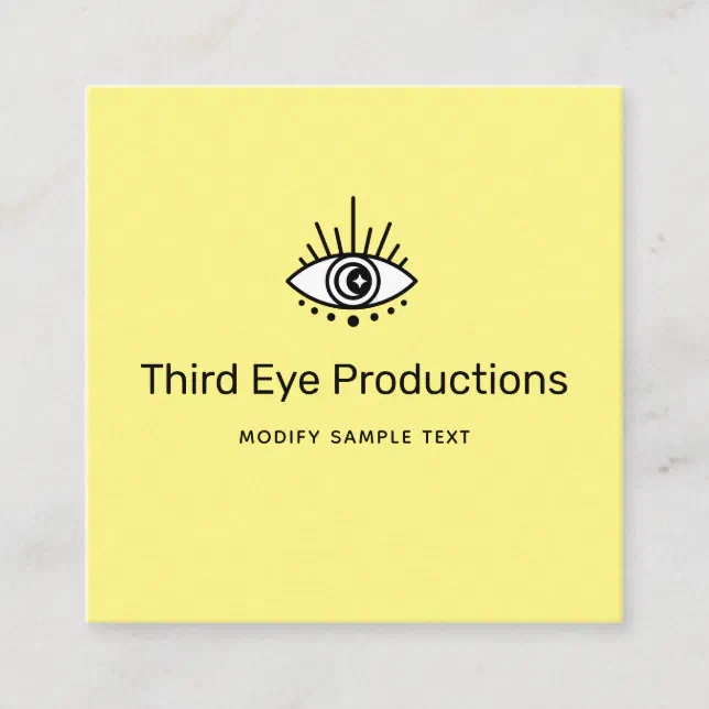 Cool Unique Third Eye Yellow Business Card | Zazzle