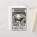 Cool Victorian Meat Pie Advert Postcard | Zazzle